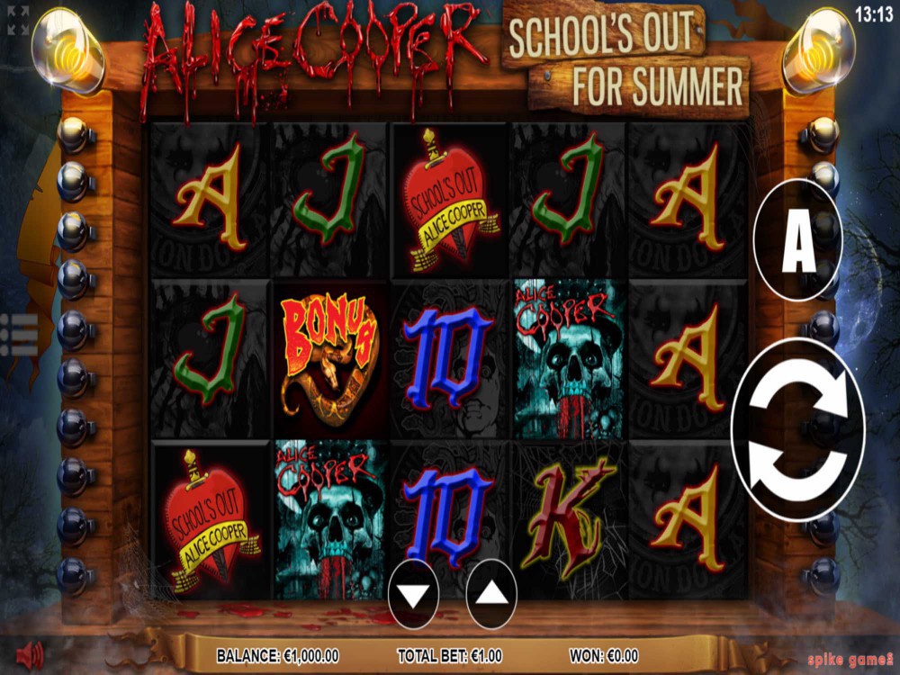 Alice Cooper School’s Out for Summer by Spike Games - GamblersPick