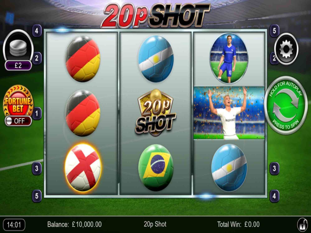 20p Shot by Inspired Gaming - GamblersPick