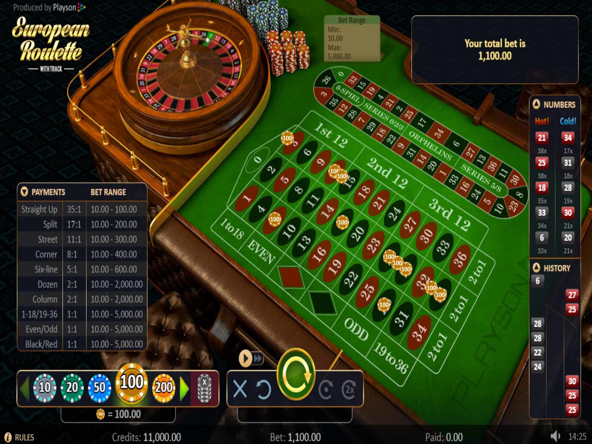 Roulette with Track High by Playson - GamblersPick