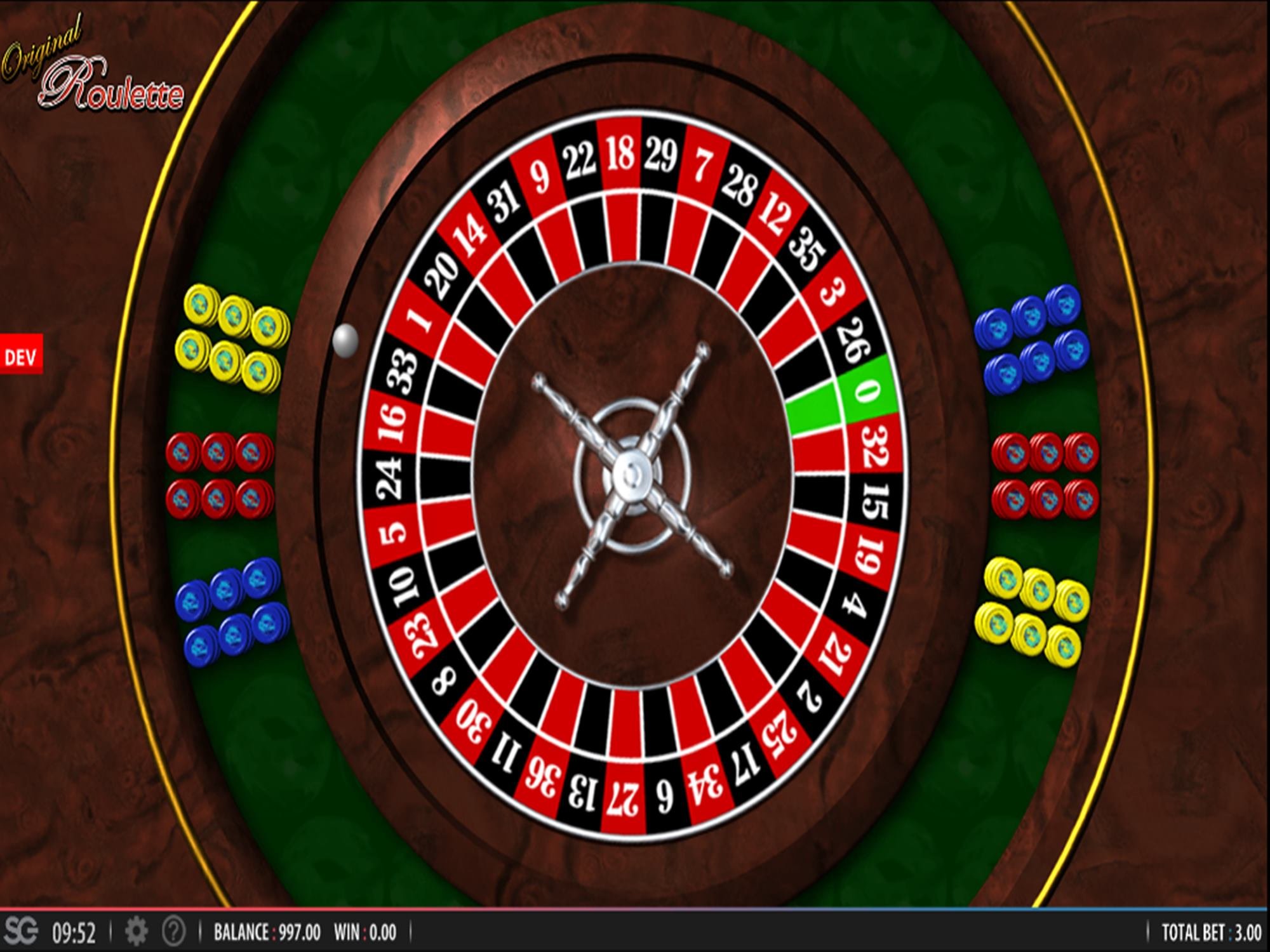 Original Roulette by SG Gaming - GamblersPick