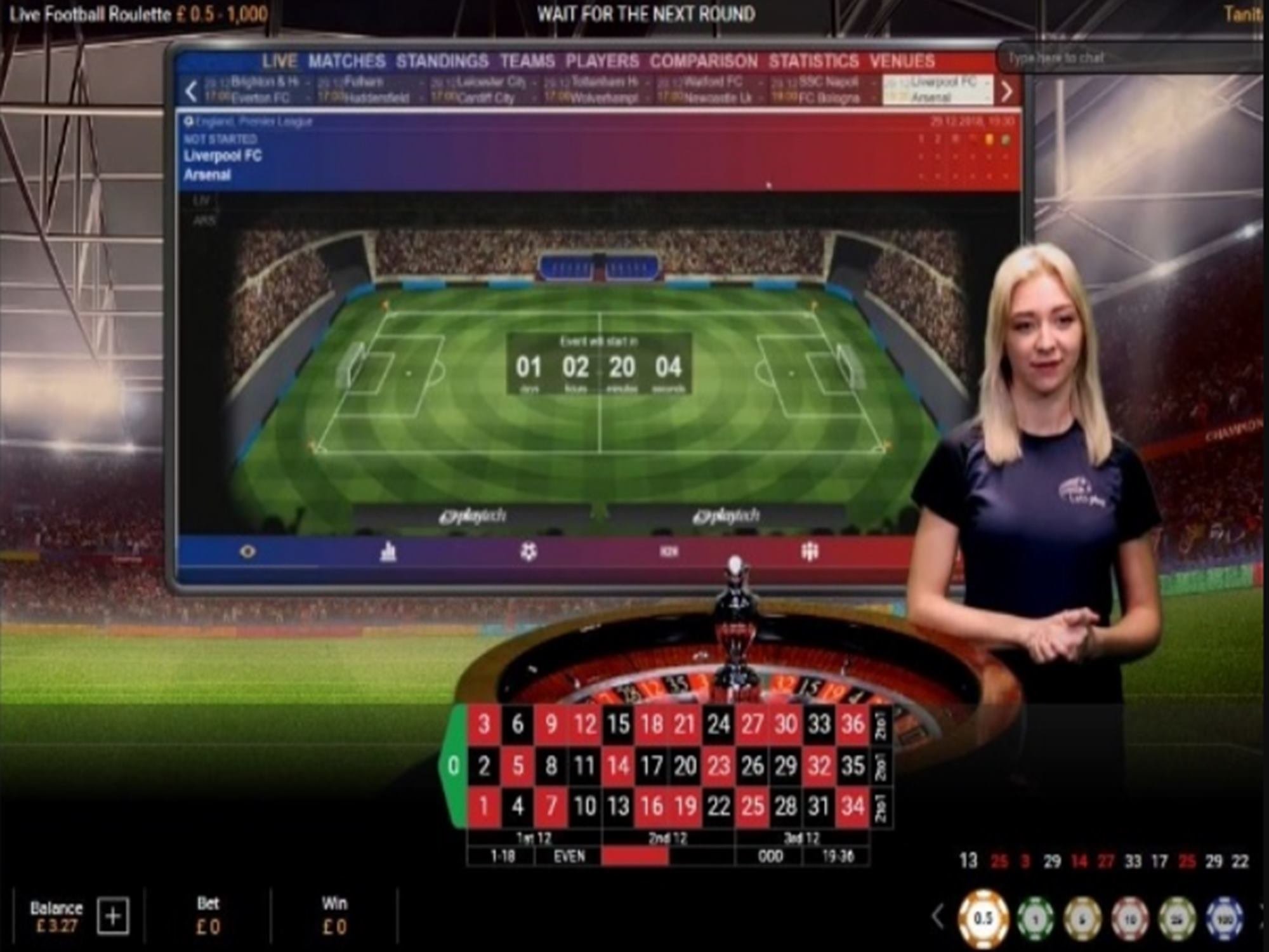Football Roulette Live by Playtech - GamblersPick