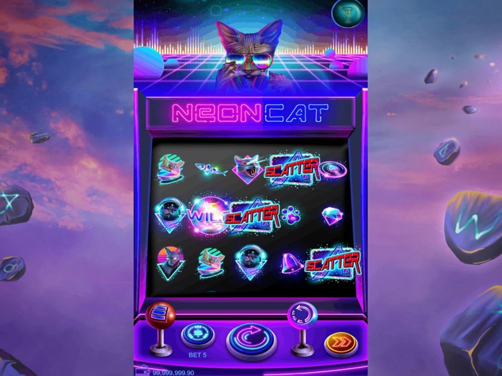 Neon Cat by AllWaySpin - GamblersPick