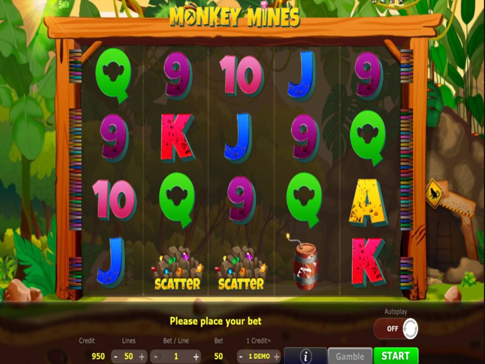 Monkey Mines by Five Men Gaming - GamblersPick
