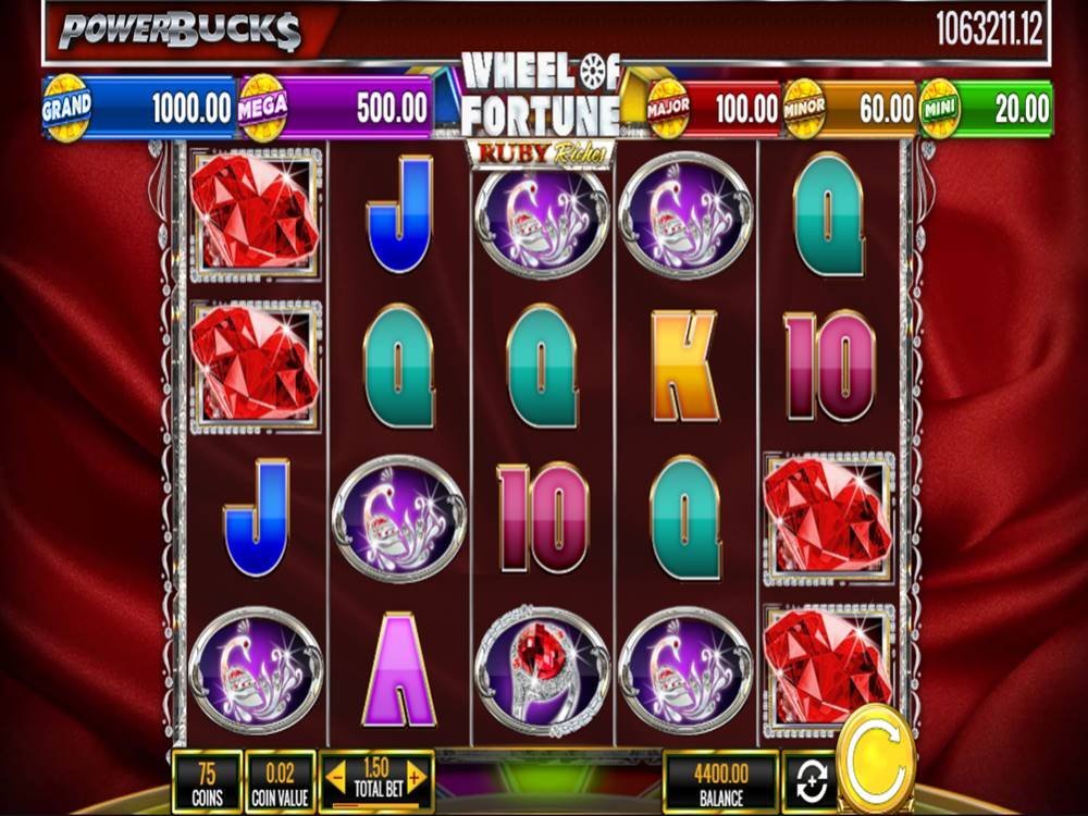 PowerBucks Wheel Of Fortune Ruby Riches by IGT - GamblersPick