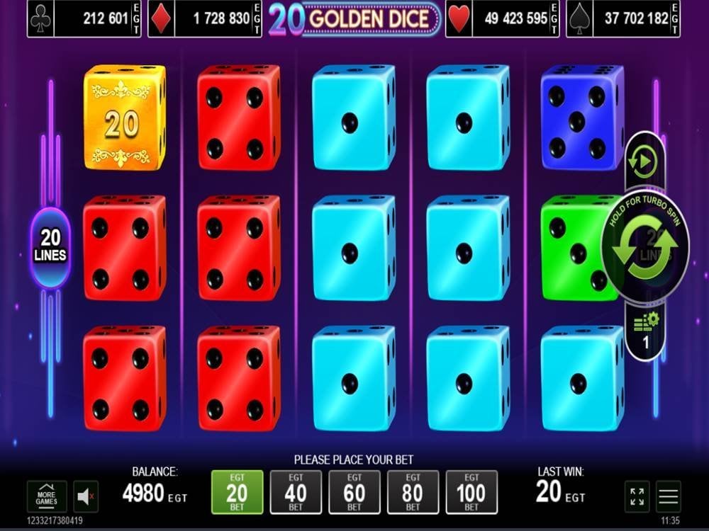 20 Golden Dice by Amusnet Interactive - GamblersPick