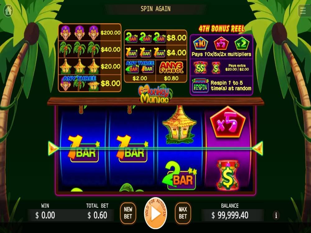 Monkey Maniac by KA Gaming - GamblersPick