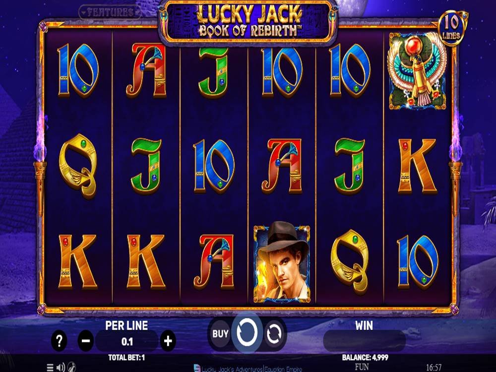 Lucky Jack - Book Of Rebirth - Egyptian Darkness by Spinomenal - GamblersPick