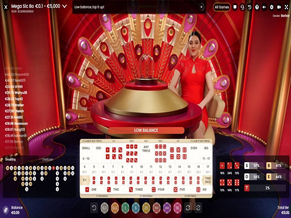 Mega Sic Bo by Pragmatic Play - GamblersPick