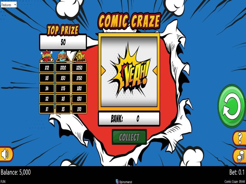 Comic Craze by Spinomenal - GamblersPick