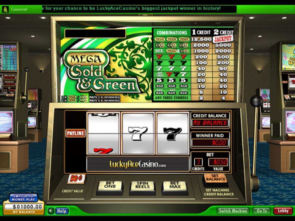 Mega Gold and Green by 888 Gaming - GamblersPick